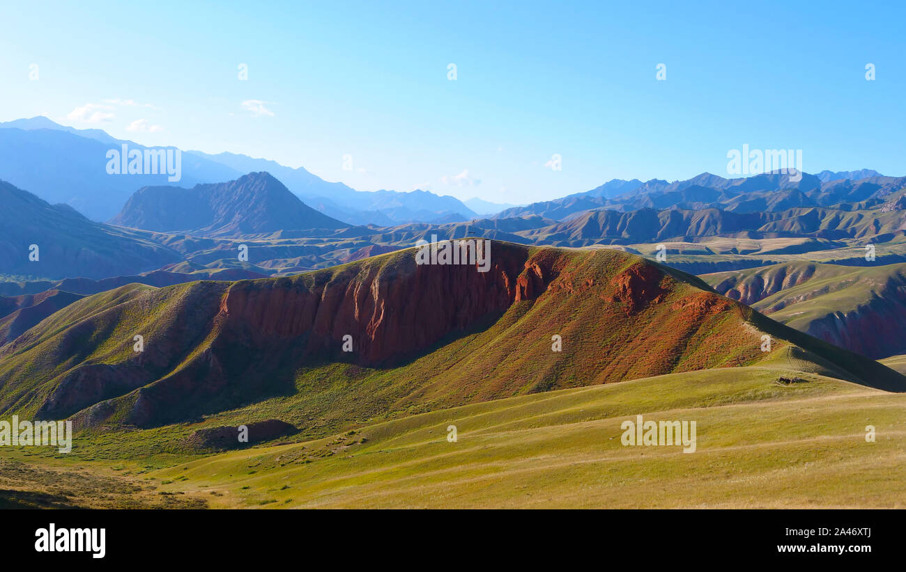 Beautiful nature landscape veiw of The Qilian Mountain Scenic Area ...