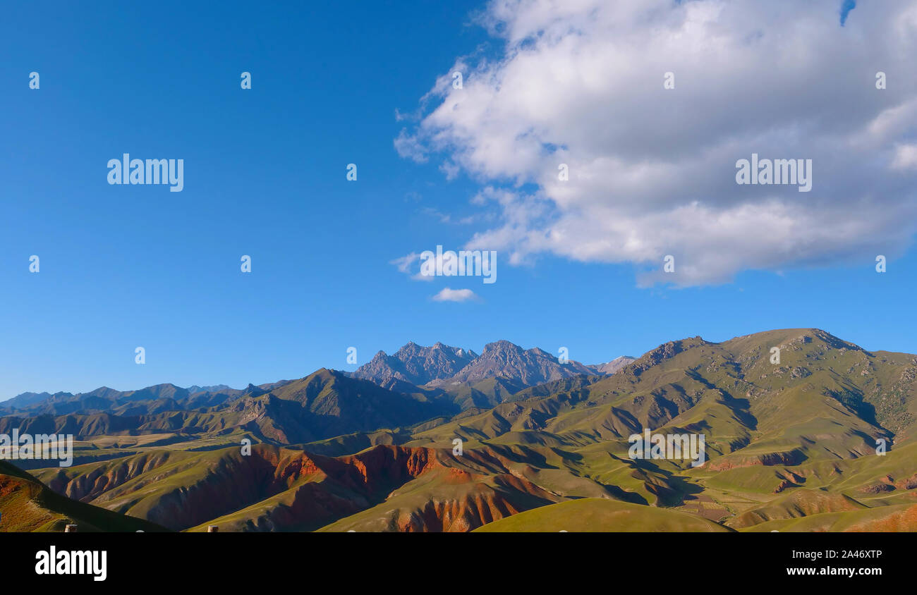 Beautiful nature landscape veiw of The Qilian Mountain Scenic Area ...