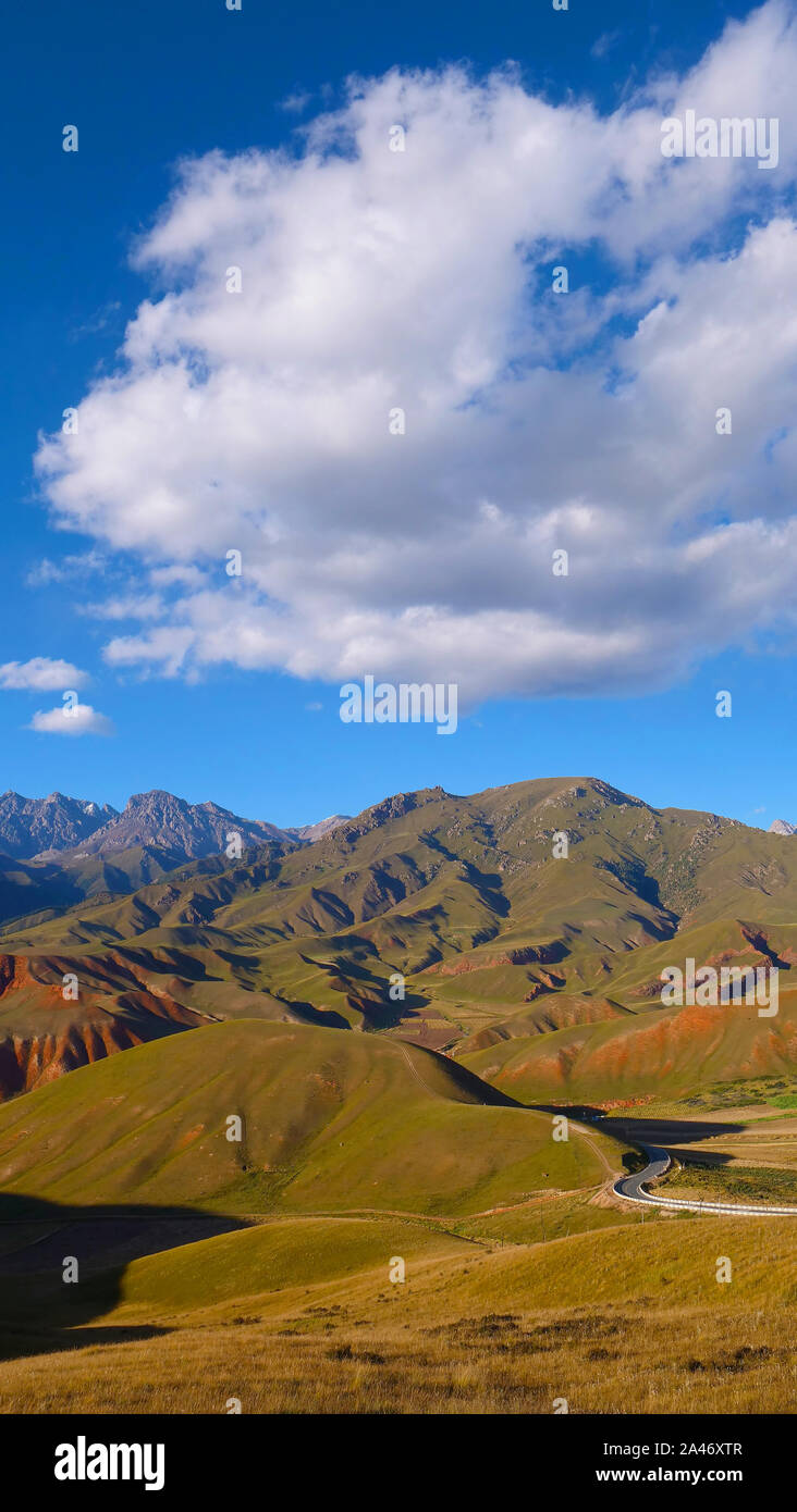 Beautiful nature landscape veiw of The Qilian Mountain Scenic Area ...
