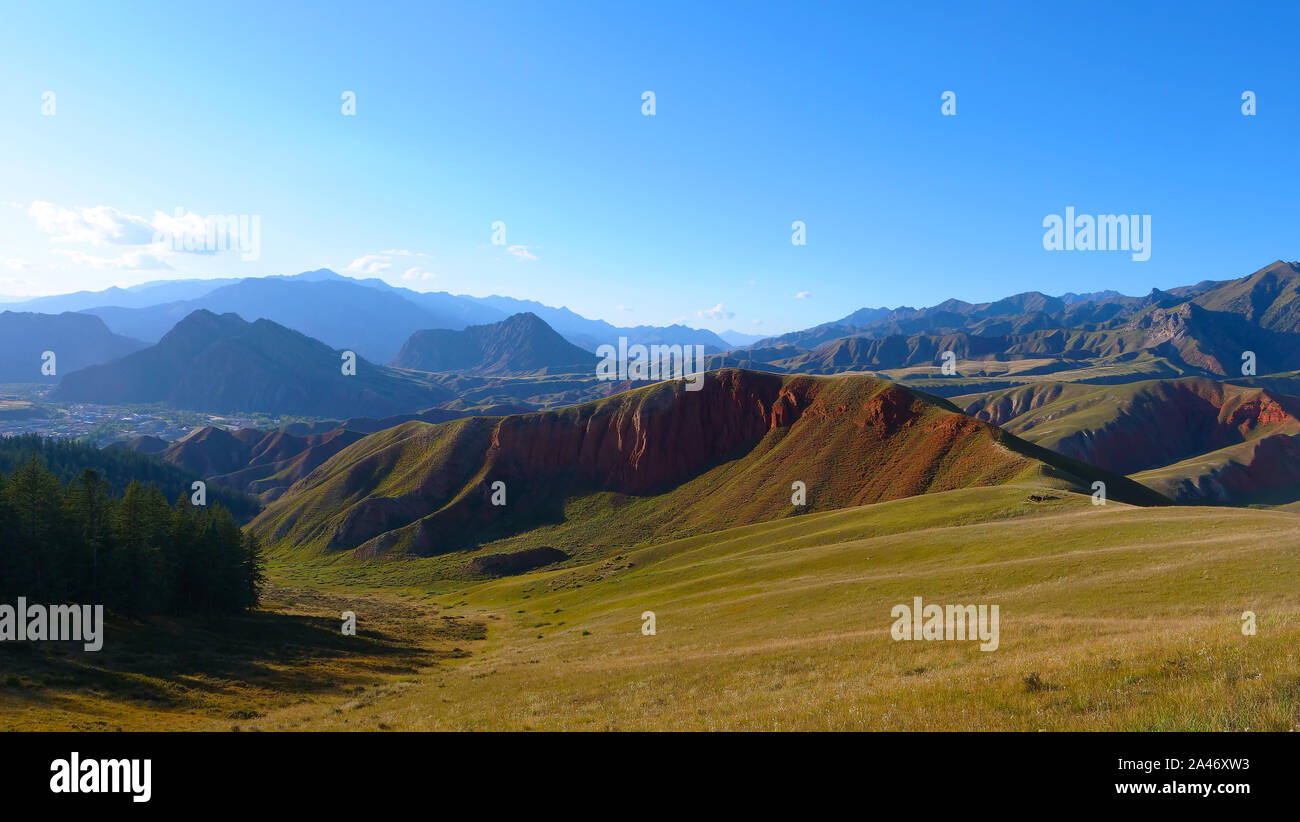 Beautiful nature landscape veiw of The Qilian Mountain Scenic Area ...