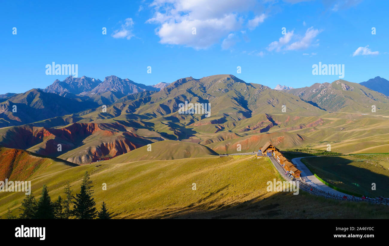 Beautiful nature landscape veiw of The Qilian Mountain Scenic Area ...