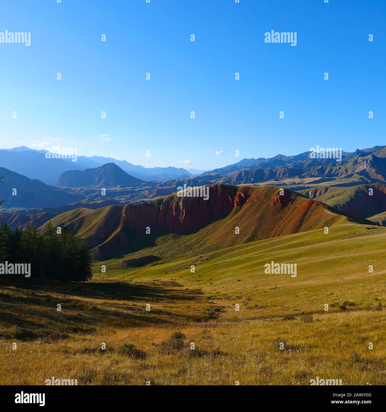 Beautiful nature landscape veiw of The Qilian Mountain Scenic Area ...