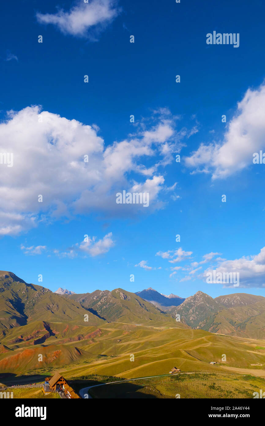 Beautiful nature landscape veiw of The Qilian Mountain Scenic Area ...