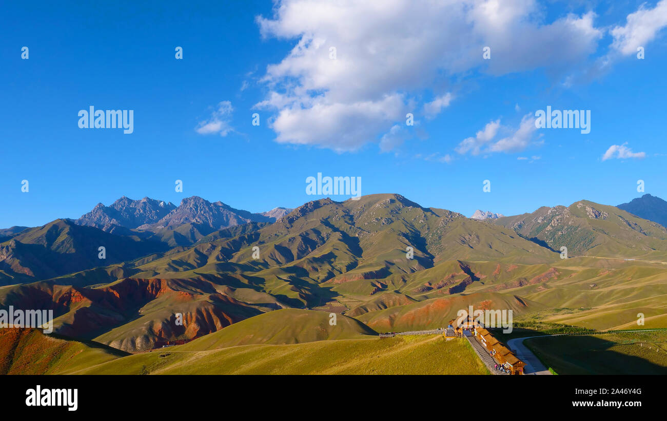 Beautiful nature landscape veiw of The Qilian Mountain Scenic Area ...