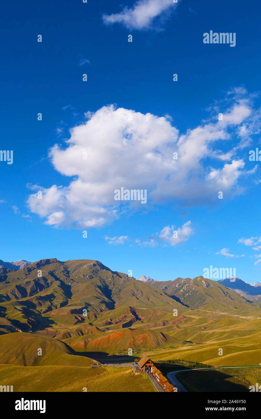 Beautiful nature landscape veiw of The Qilian Mountain Scenic Area ...