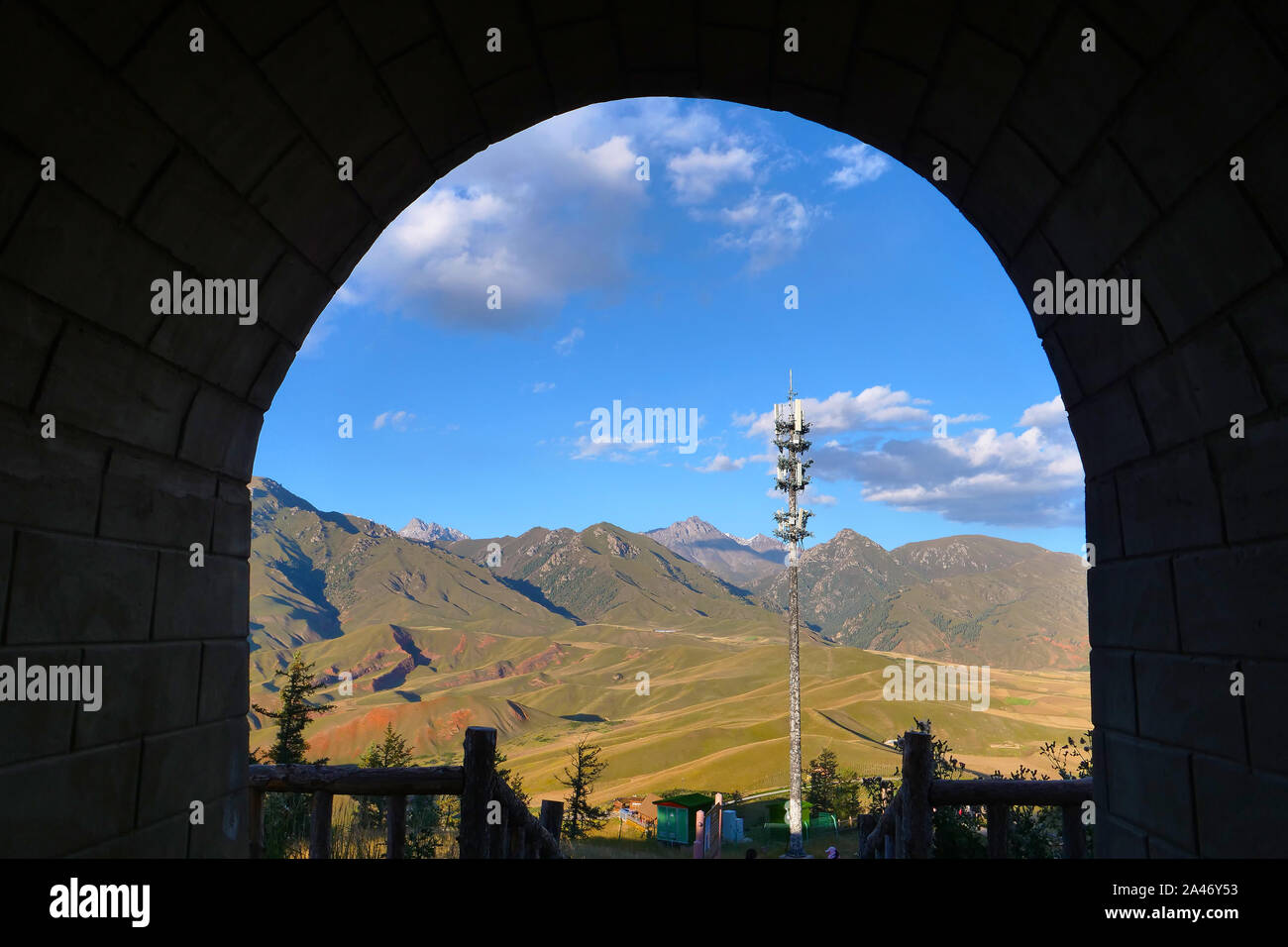 Beautiful nature landscape veiw of The Qilian Mountain Scenic Area ...