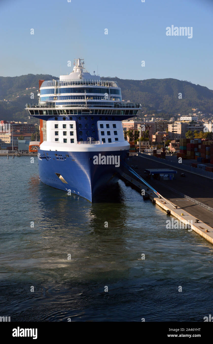 The Front (Bow) of the Luxury Cruise Ship Celebrity Edge Moored up on ...