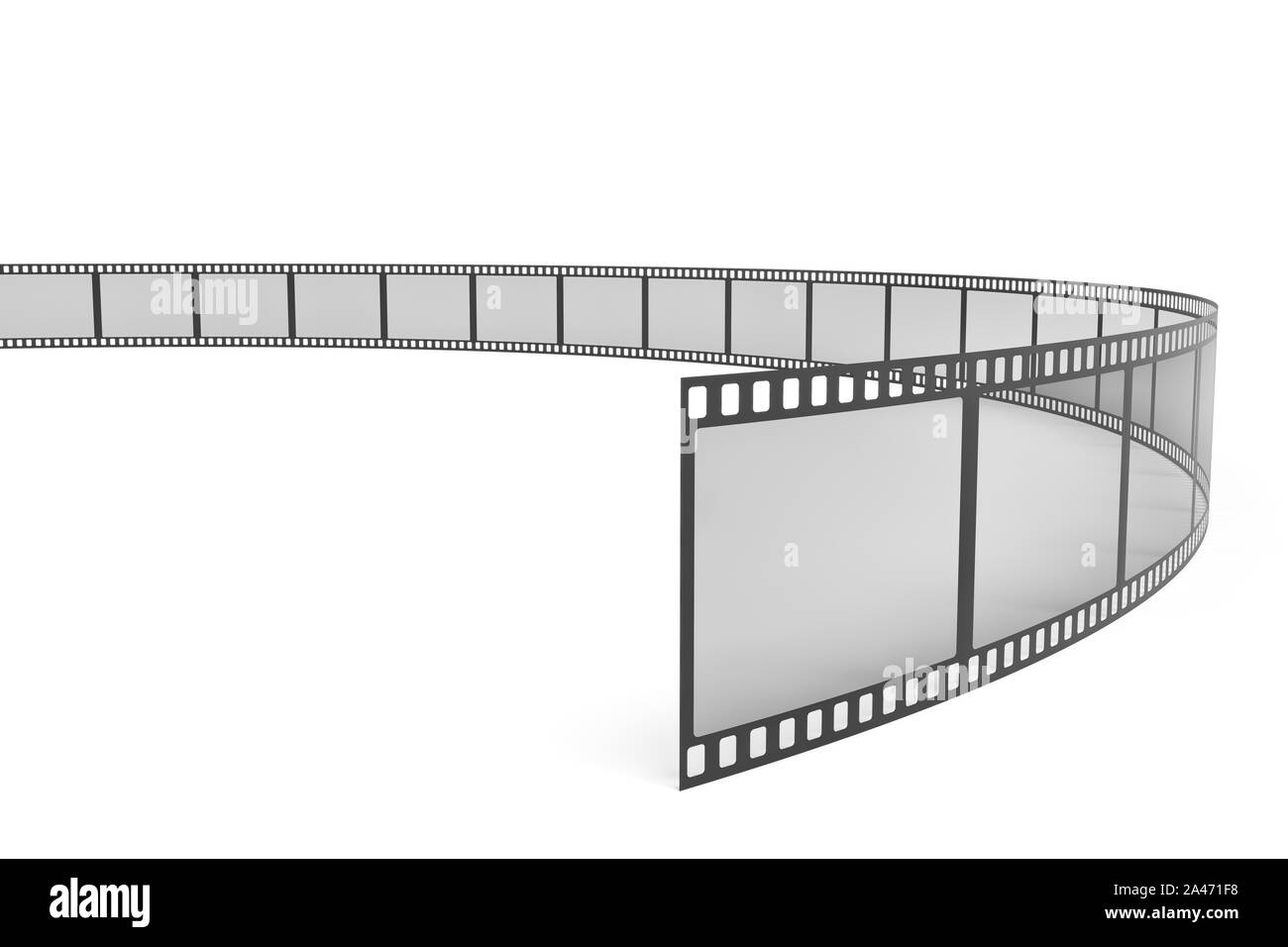 Curved film strip on white hi-res stock photography and images - Alamy