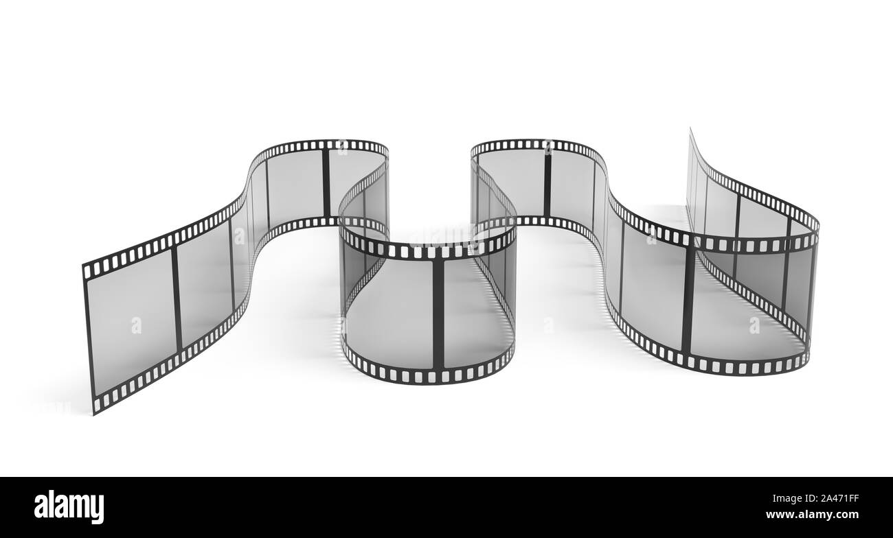 Curved film strip on white hi-res stock photography and images - Alamy