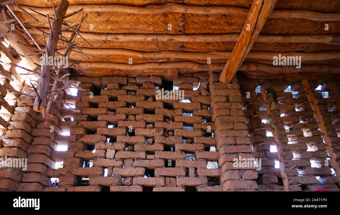 Ancient traditional grape air dried house architecture in Turpan Karez ...