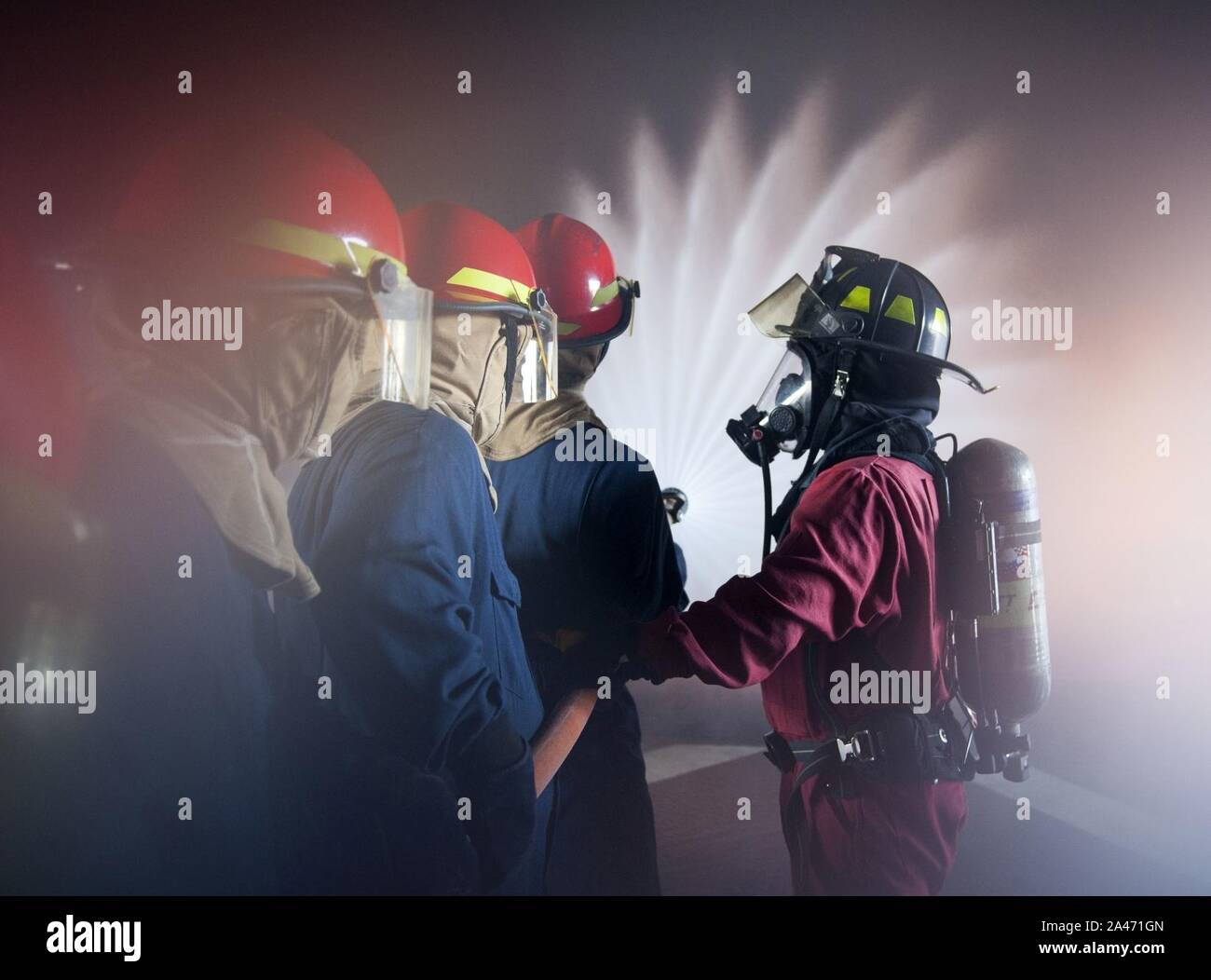 Firefighting evolution at Joint Base Pear Stock Photo - Alamy
