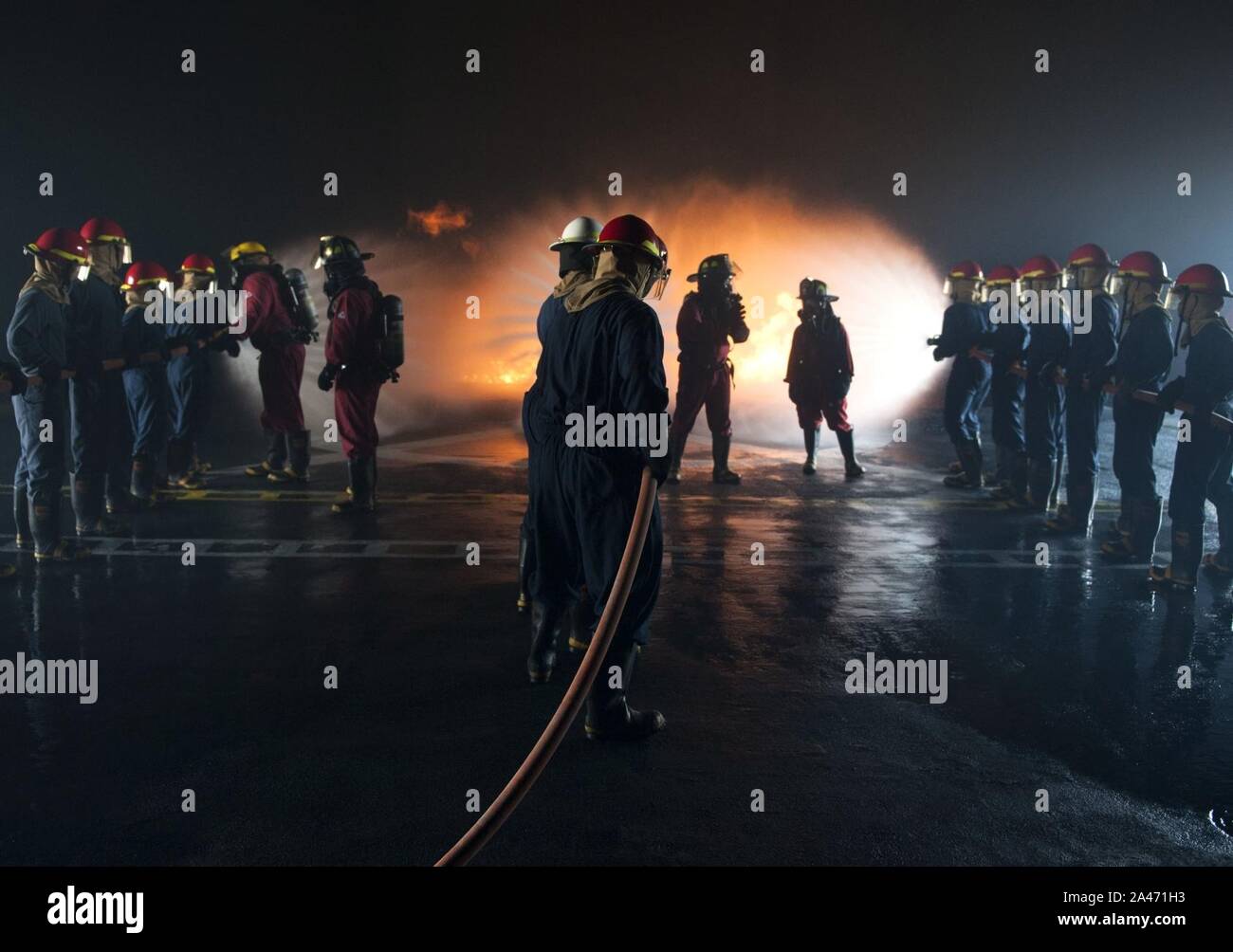 Firefighting evolution at Joint Base Pear Stock Photo - Alamy