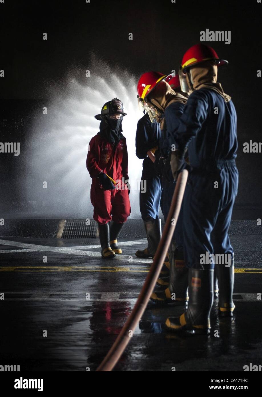 Firefighting evolution at Joint Base Pear Stock Photo - Alamy