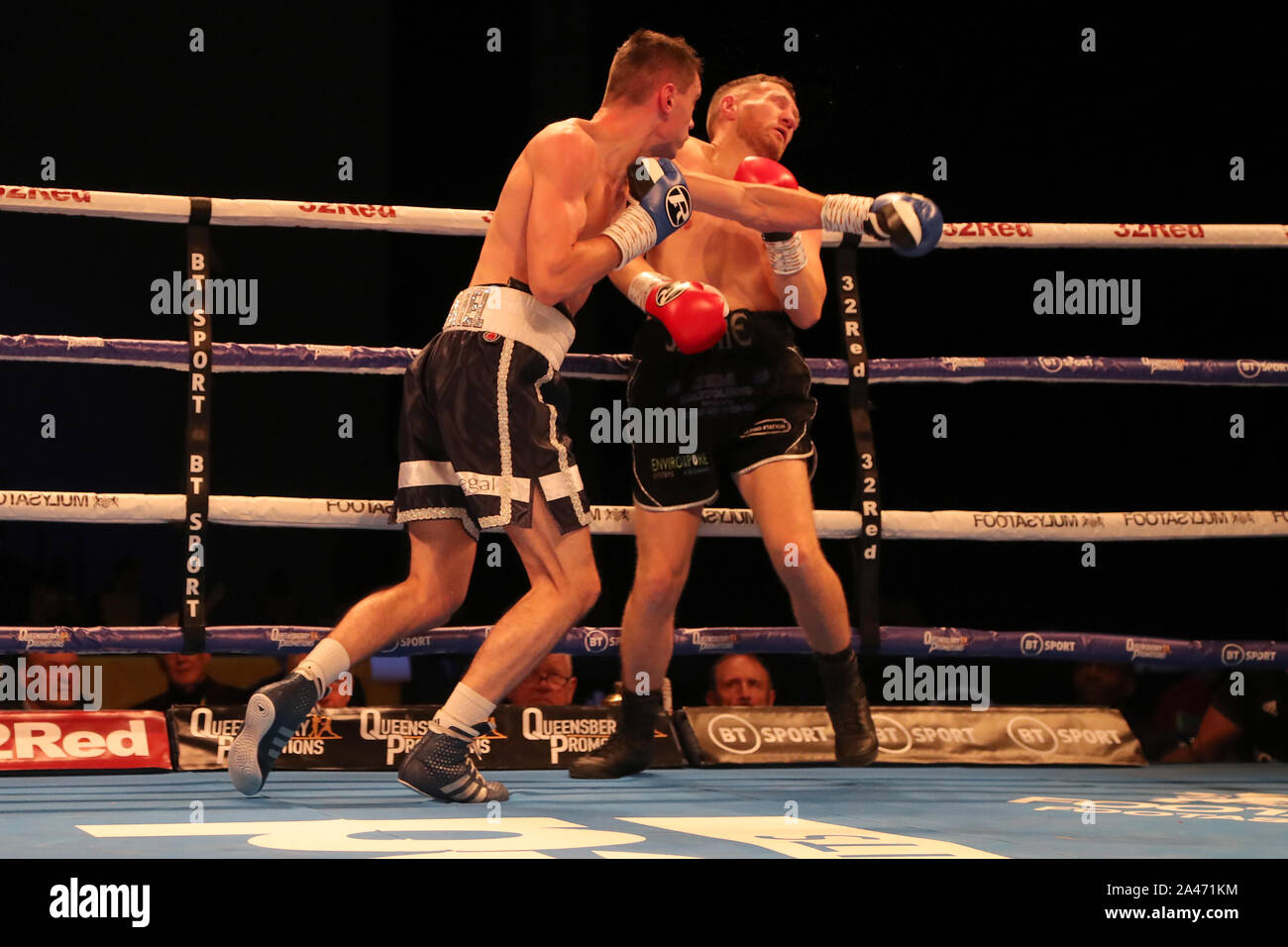 Jack Daniels v Jamie Speight during the Featherweight Contest at First ...