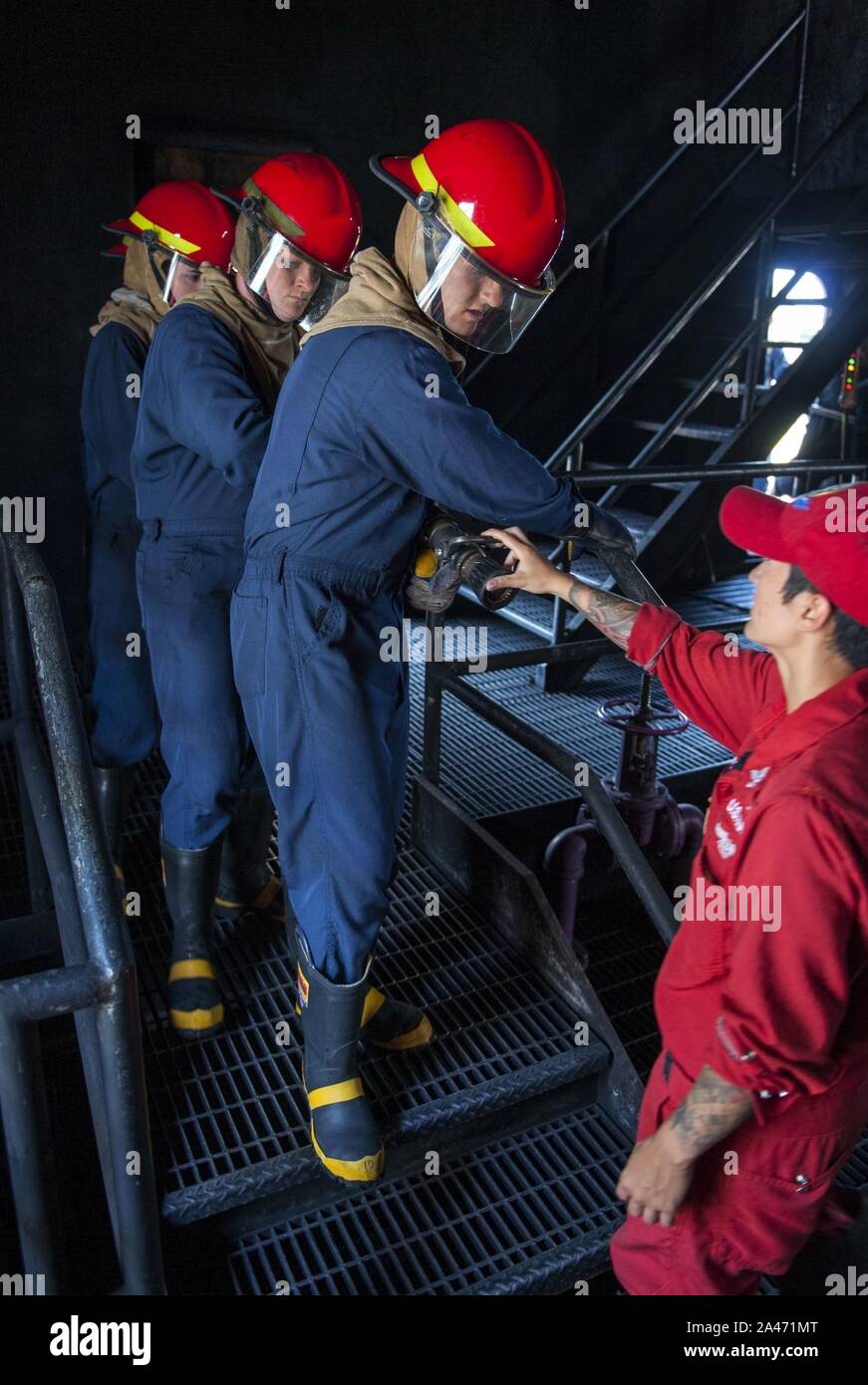 Firefighting evolution at Joint Base Pear Stock Photo - Alamy