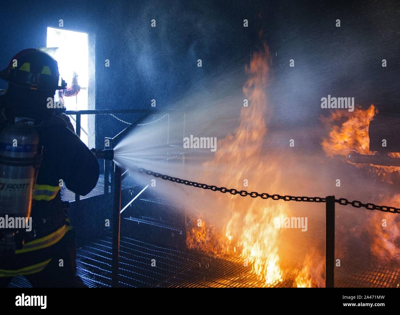 Firefighting evolution at Joint Base Pear Stock Photo - Alamy