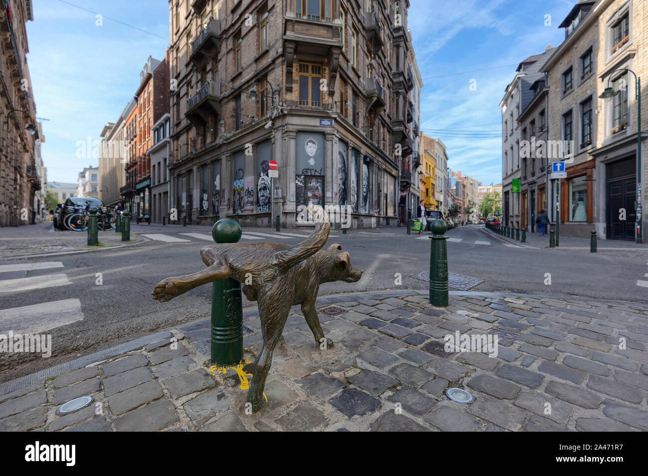 BRUSSELS, BELGIUM - AUGUST 2019; Het Zinneke, A Statue Created By Tom ...