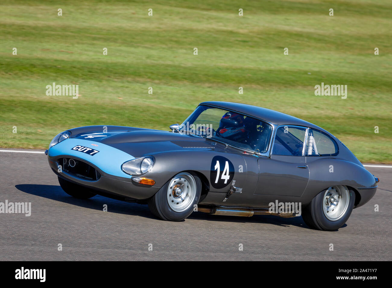 1962 Jaguar E-Type FHC with driver Richard Meins during the RAC TT ...