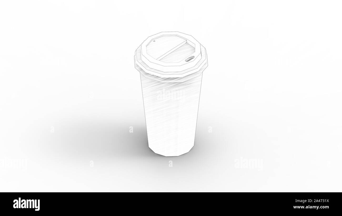 3d rendering of a coffee cup isolated in white background Stock Photo ...