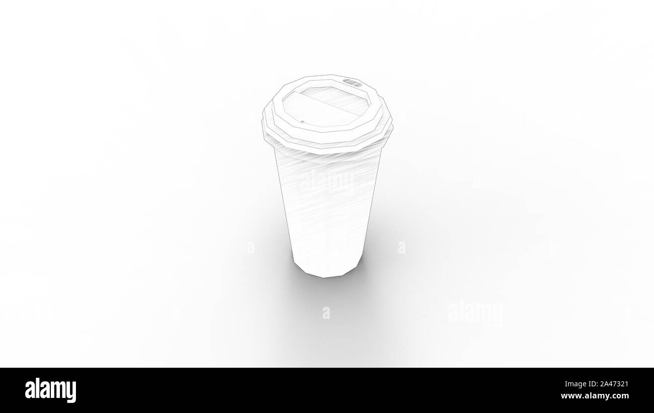 3d rendering of a coffee cup isolated in white background Stock Photo ...