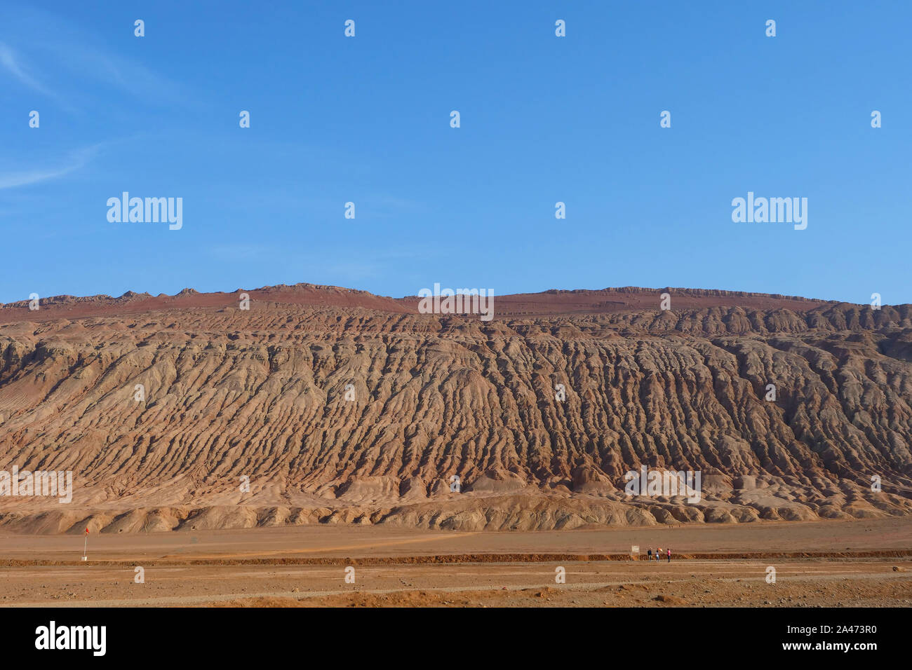 Nature landscape view of the Flaming Mountain in Turpan Xinjiang ...