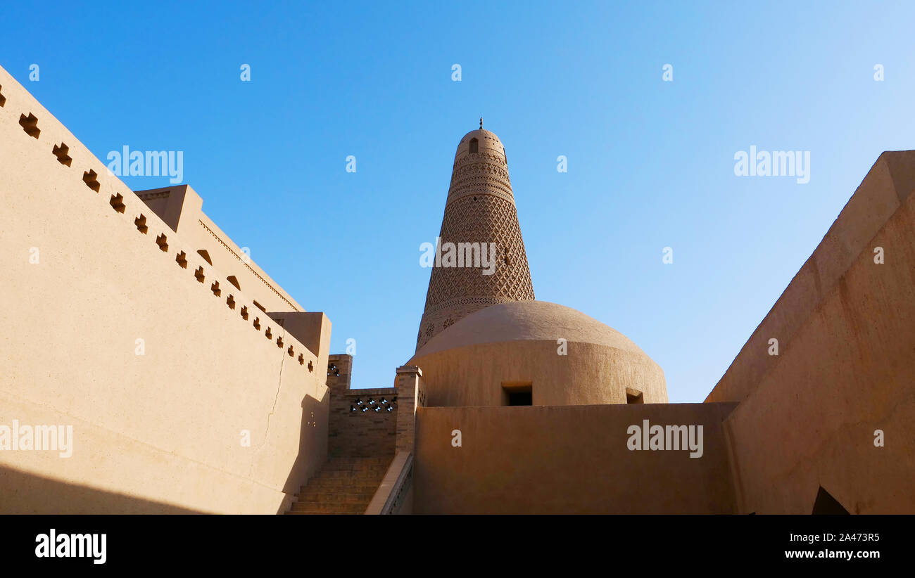 Emin minaret or Sugong tower in Turpan. the largest ancient Islamic ...
