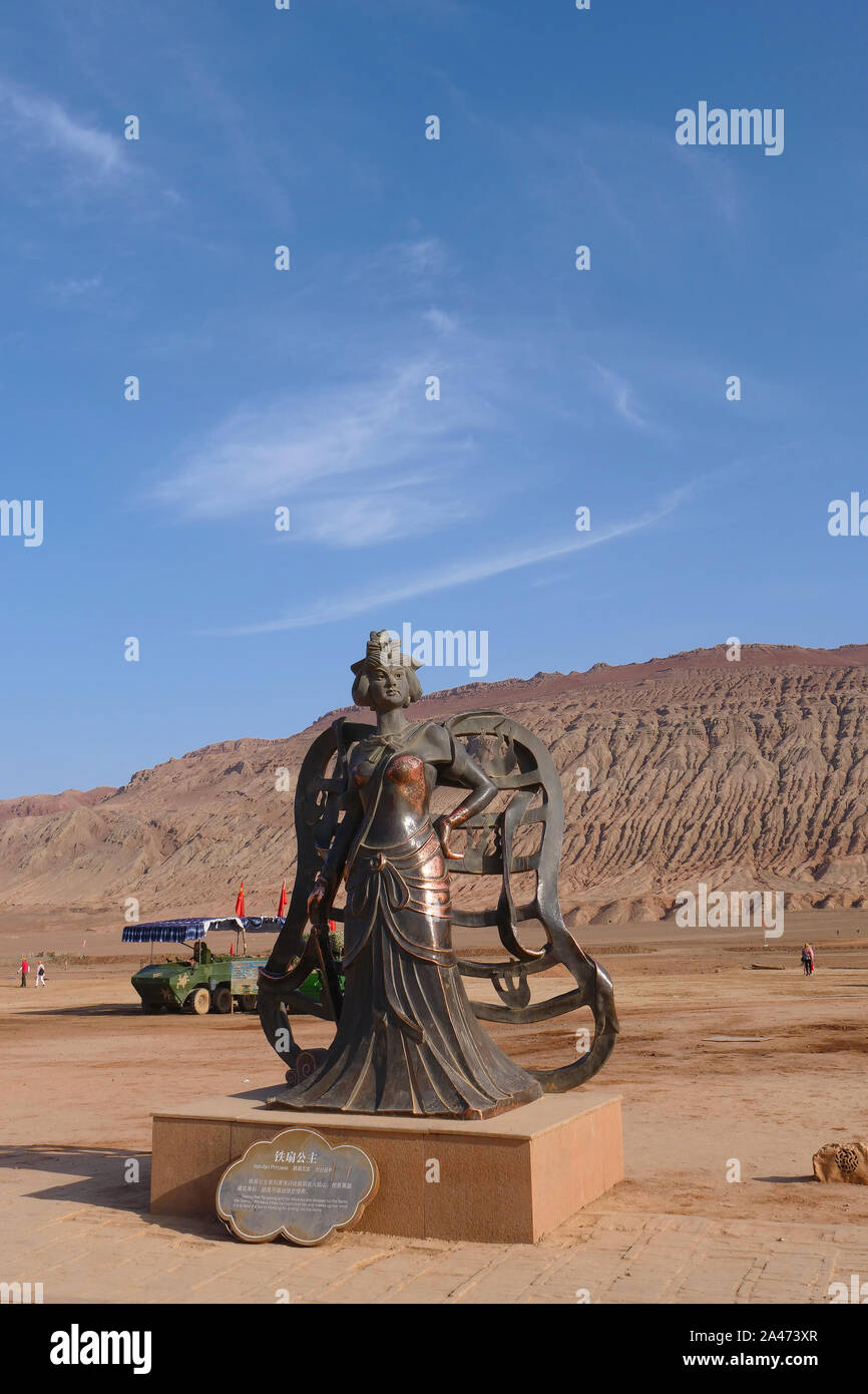 Nature landscape view of the Flaming Mountain in Turpan Xinjiang ...
