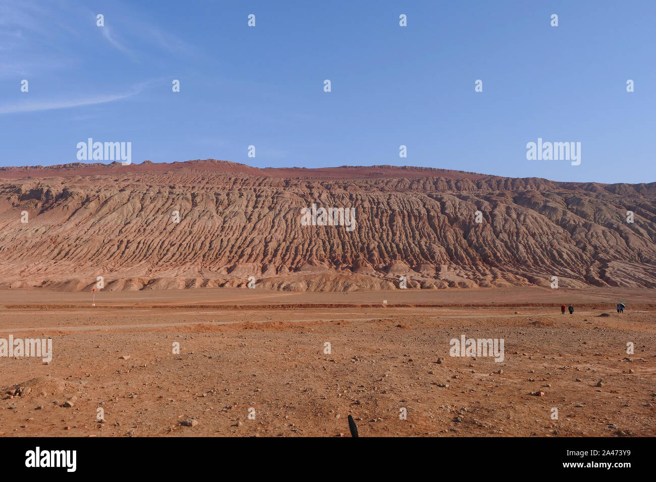 Nature landscape view of the Flaming Mountain in Turpan Xinjiang ...
