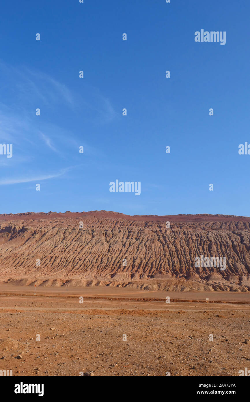 Nature landscape view of the Flaming Mountain in Turpan Xinjiang ...