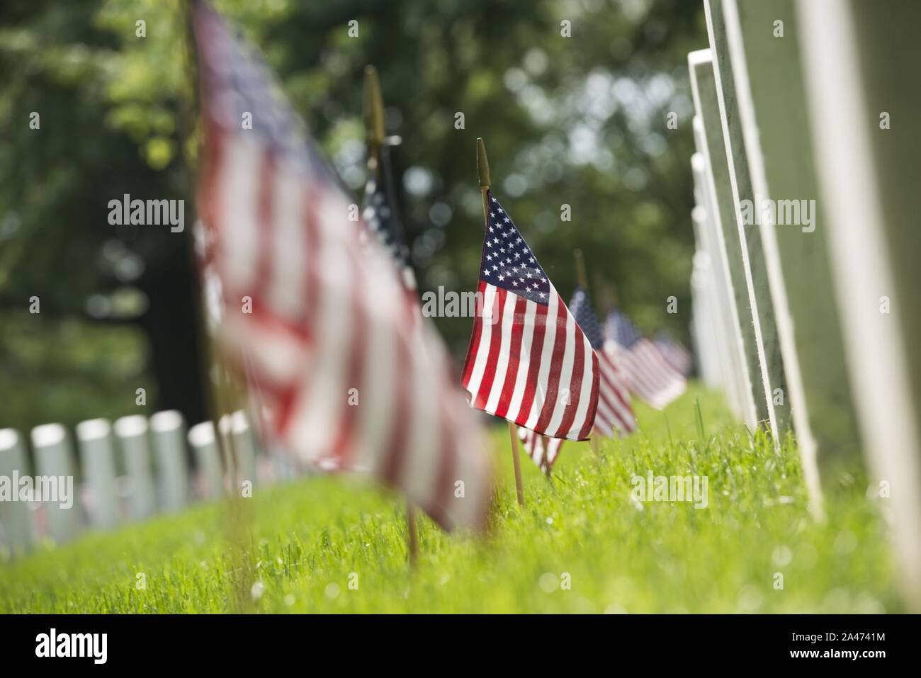 Flags-In at Arlington National Cemetery Stock Photo - Alamy