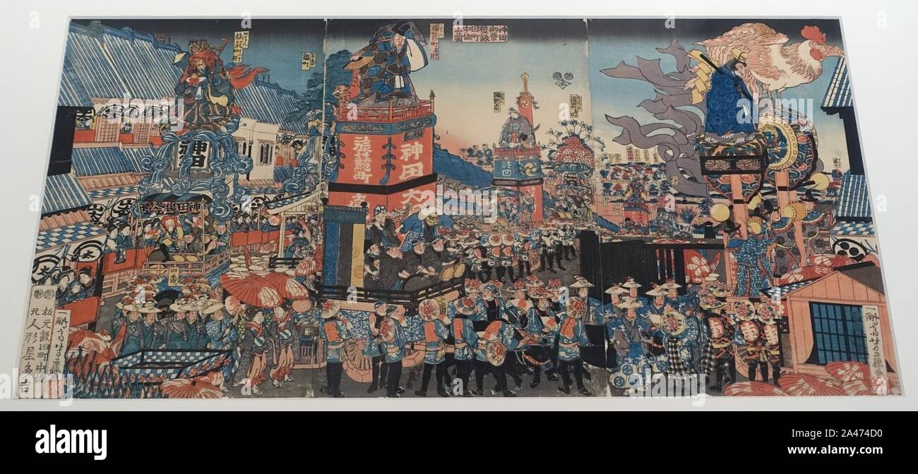 Floats for the Kanda Festival, 1850 AD Stock Photo - Alamy