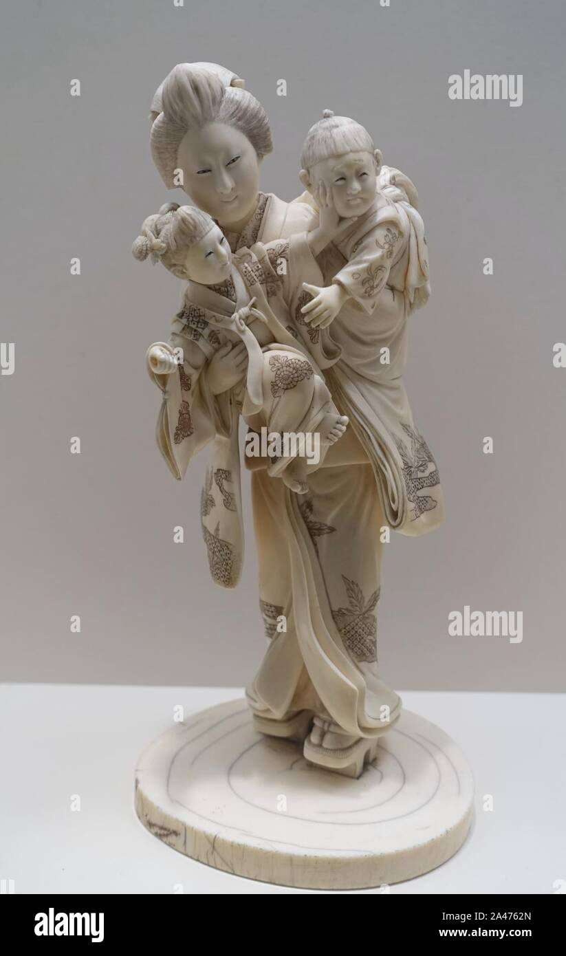 Figurines, Japan, Meiji period, late 1800s to early 1900s, ivory Stock ...