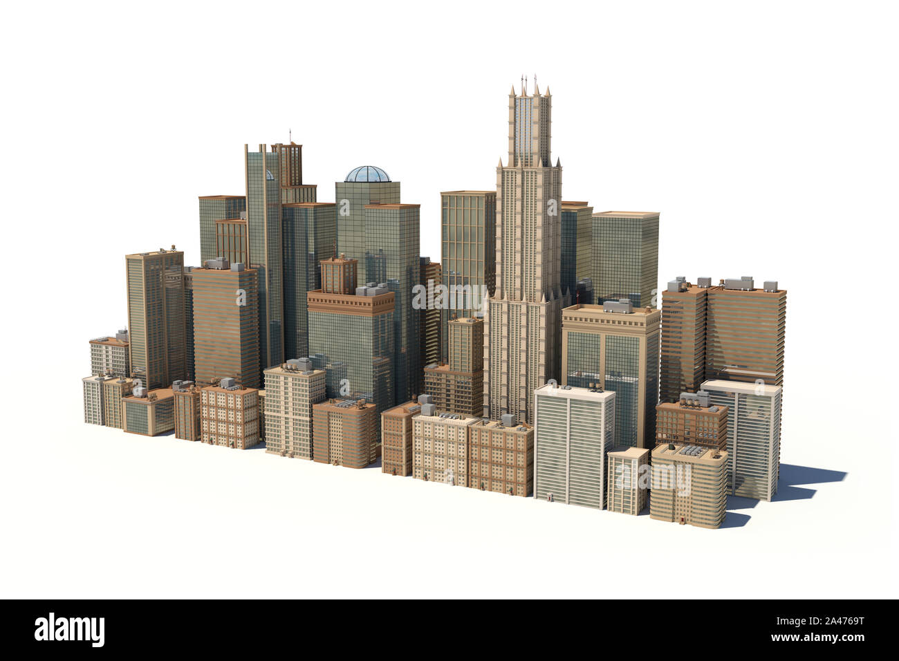 Panorama contemporary office building Cut Out Stock Images & Pictures ...