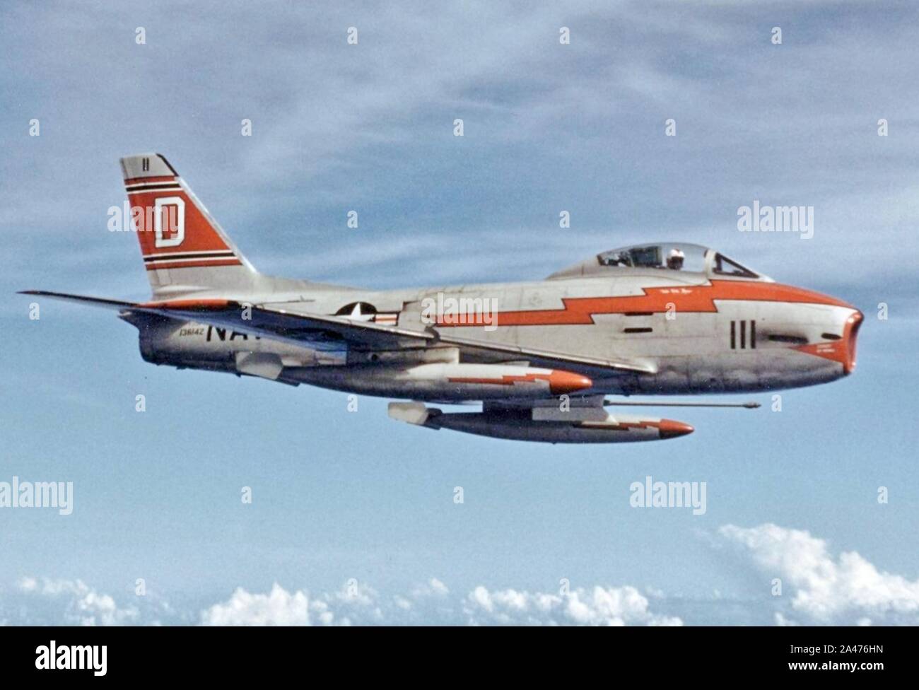 FJ-3M VF-121 in flight 1957 Stock Photo - Alamy