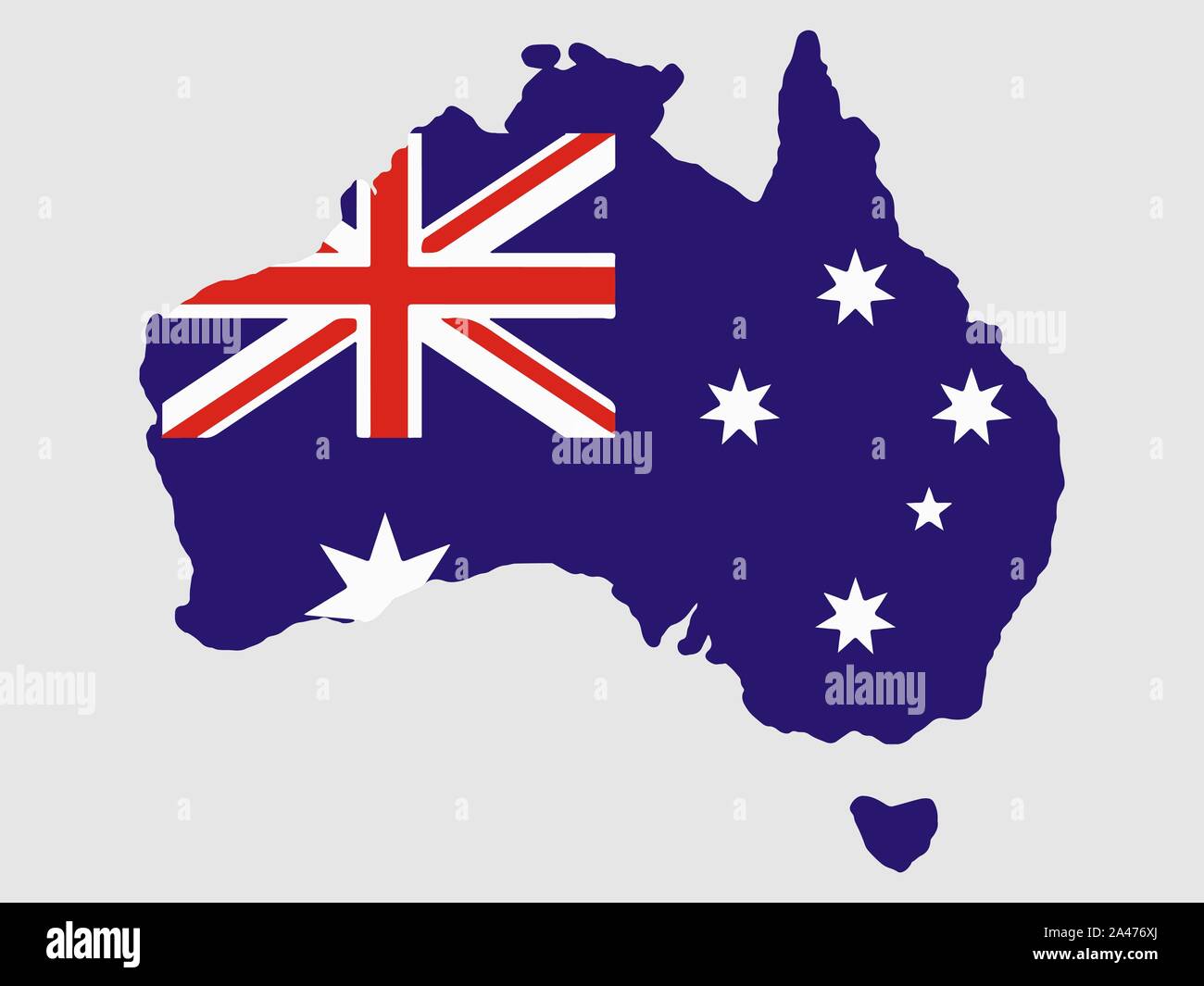 Australia flag map Vector illustration eps 10 Stock Vector Image & Art ...