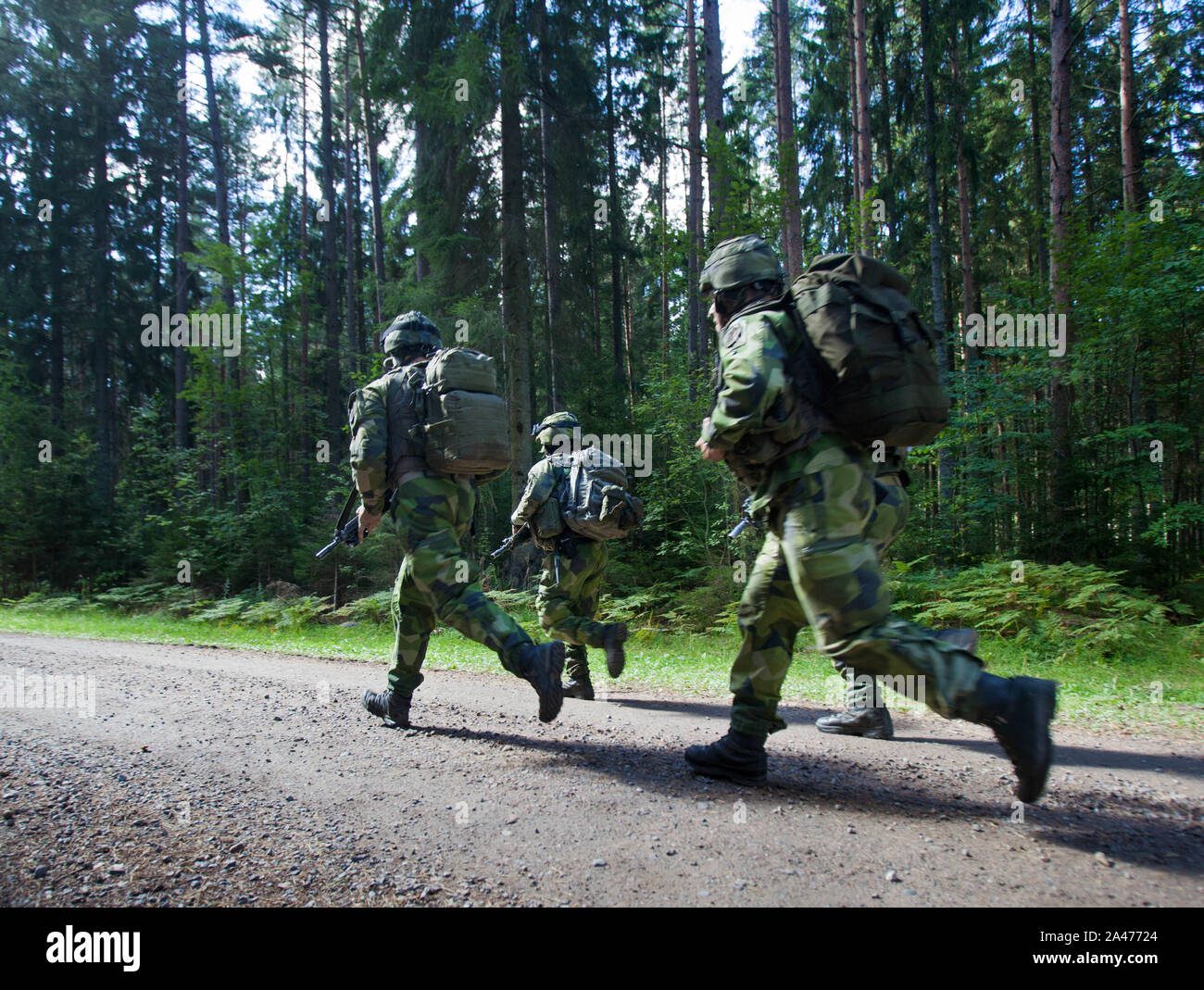 Soldiers during an army exercise.Photo Jeppe Gustafsson Stock Photo - Alamy