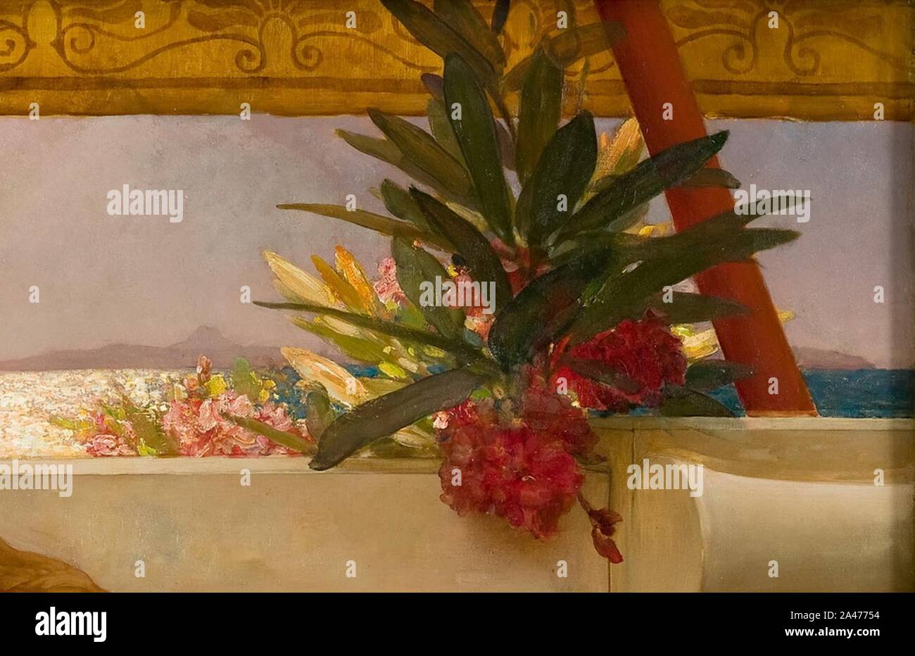 Flaming June, by Frederic Lord Leighton (1830-1896) crop Stock Photo ... Flaming June, by Frederic Lord Leighton (1830-1896) crop Stock Photo ...