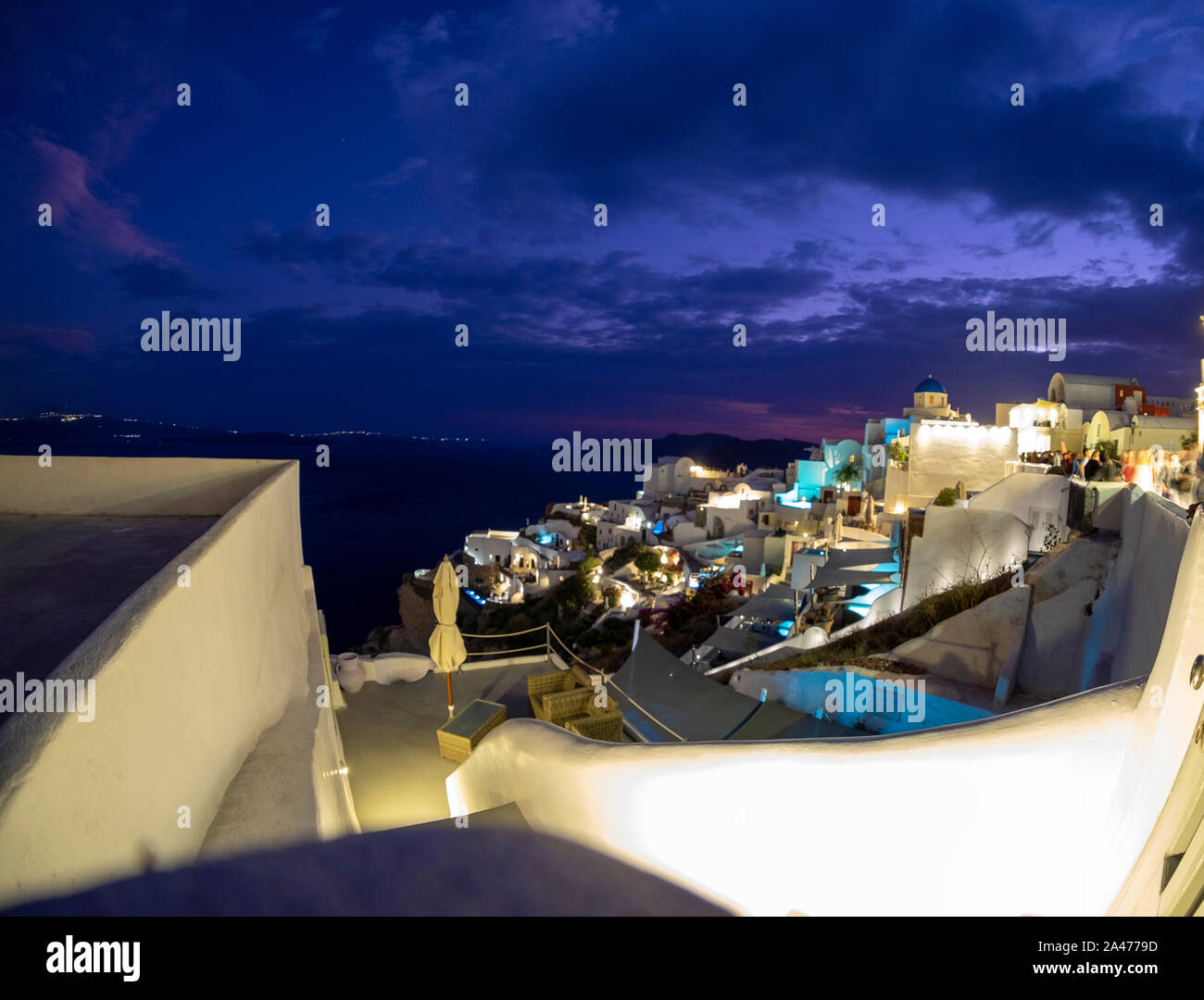 Santorini view. Aegean islands, Greece Stock Photo - Alamy