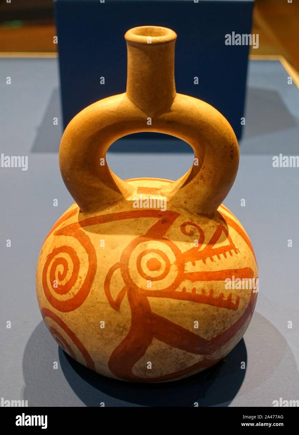 Fineline painted vessel, Moche style, north coast Peru, 100-800 AD ...