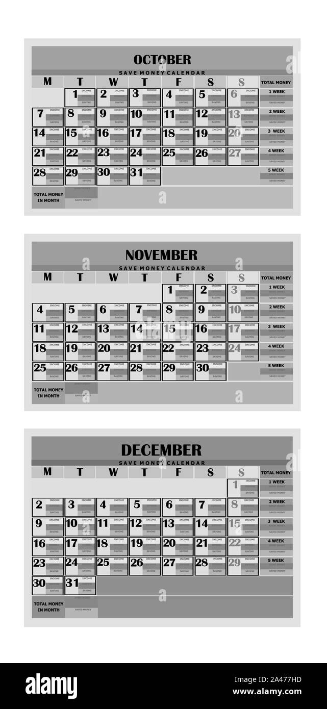 Planner month months organizer Black and White Stock Photos & Images ...