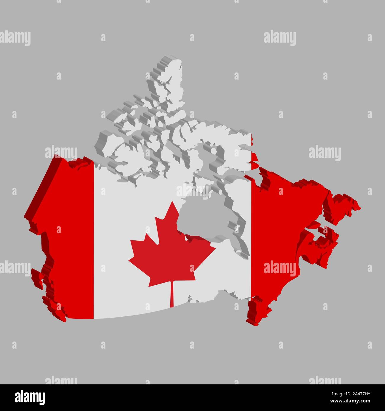3D Canada map flag Vector illustration eps10 Stock Vector Image & Art ...