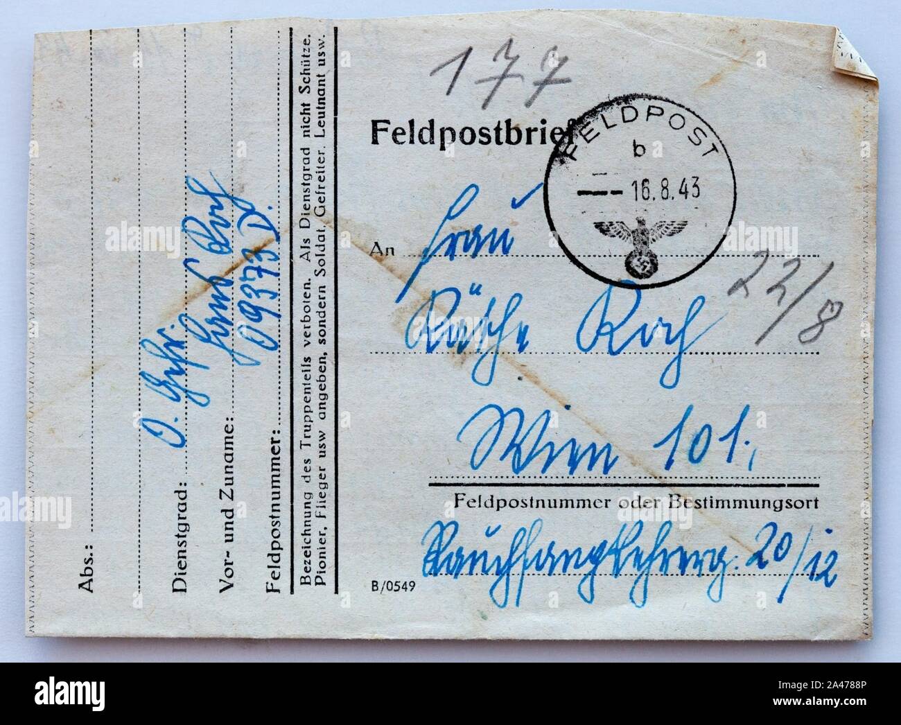 16 08 1943 hi-res stock photography and images - Alamy