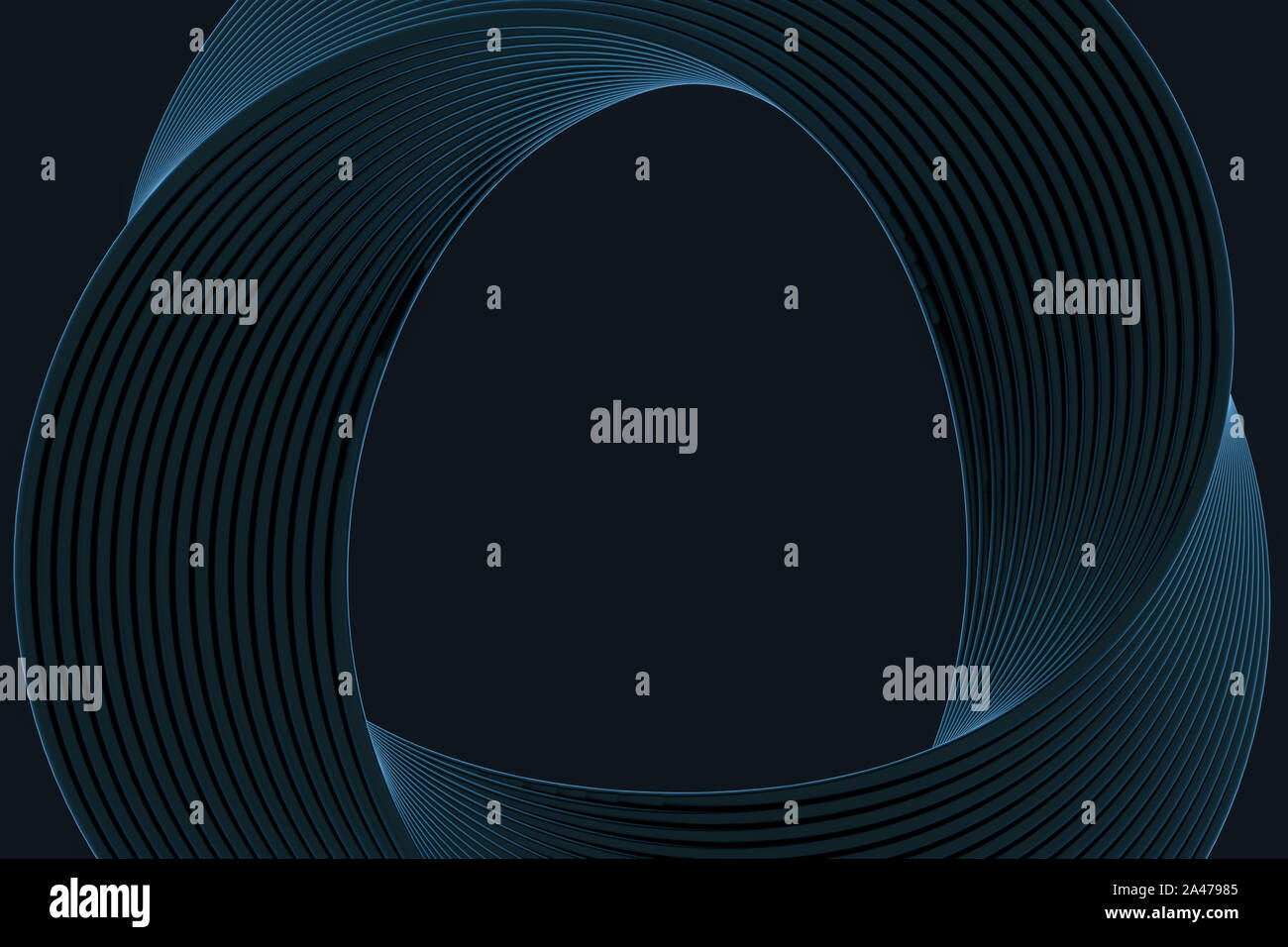 The virtual image of Mobius ring geometric figure, 3d rendering ...