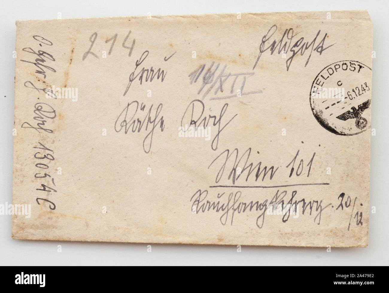 Feldpost von Hans 1943-11-29 1 Stock Photo - Alamy