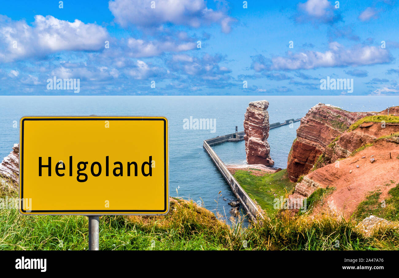 German Place name Helgoland Stock Photo - Alamy