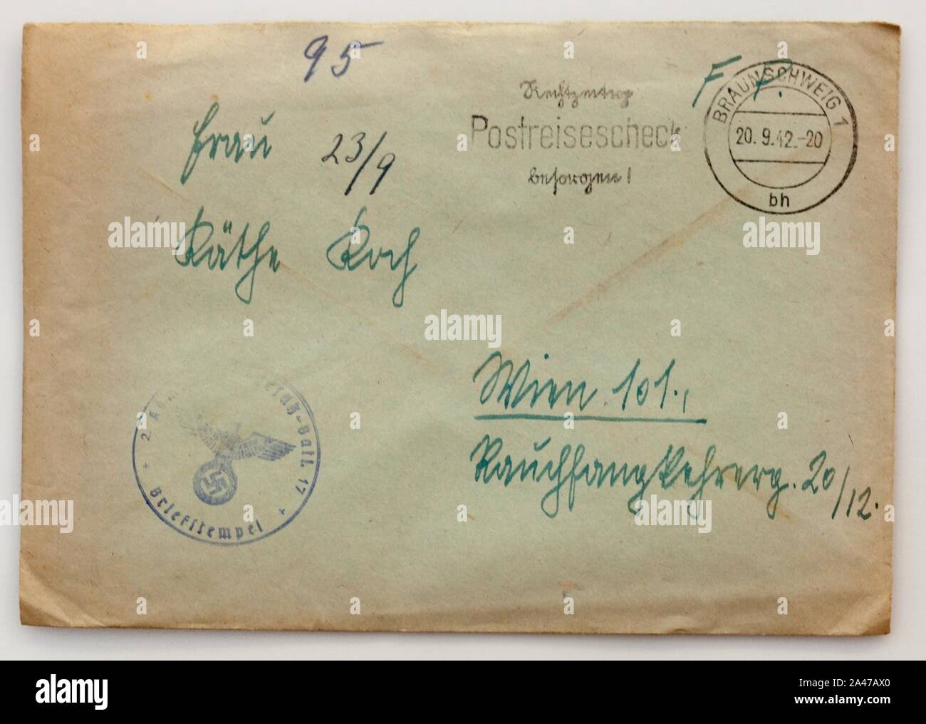 Feldpost von Hans 1942-09-19 1 Stock Photo - Alamy