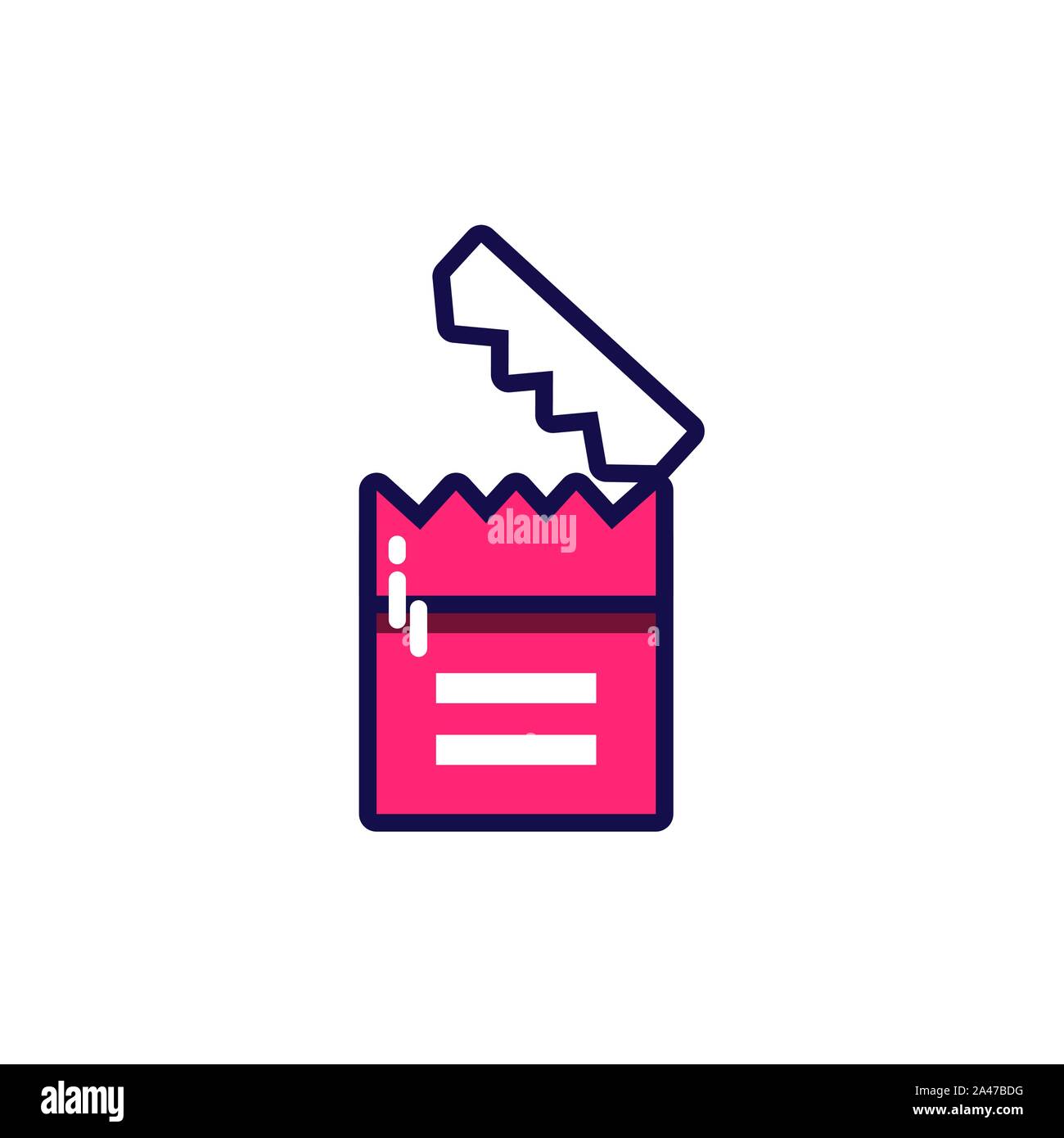 open package on white background vector illustration design Stock ...