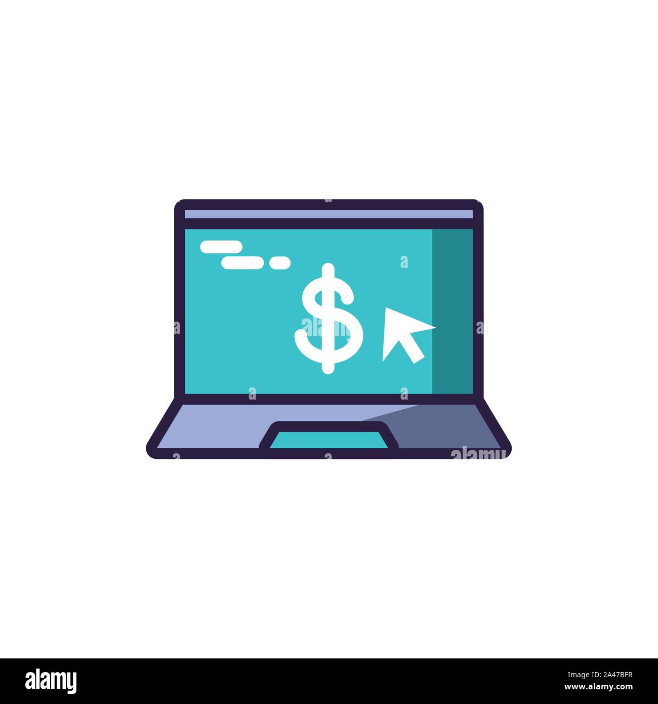open laptop on white background vector illustration design Stock Vector ...