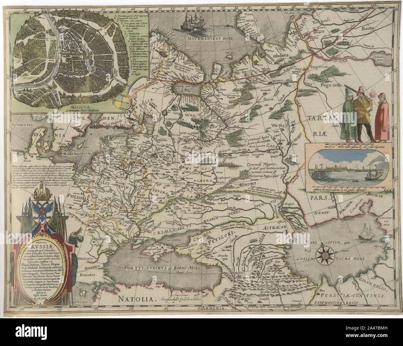 Feodor Godunov's map Stock Photo - Alamy