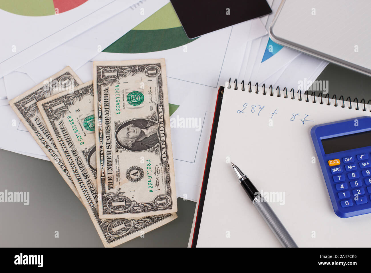 Workplace top view Stock Photo - Alamy